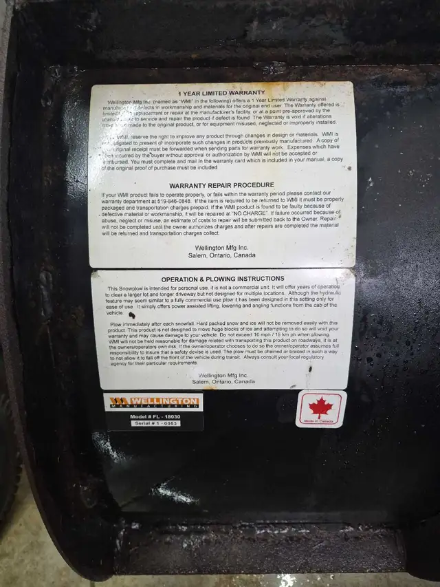 Frontline Snow Plow | Farming Equipment | Kitchener / Waterloo | Free ...