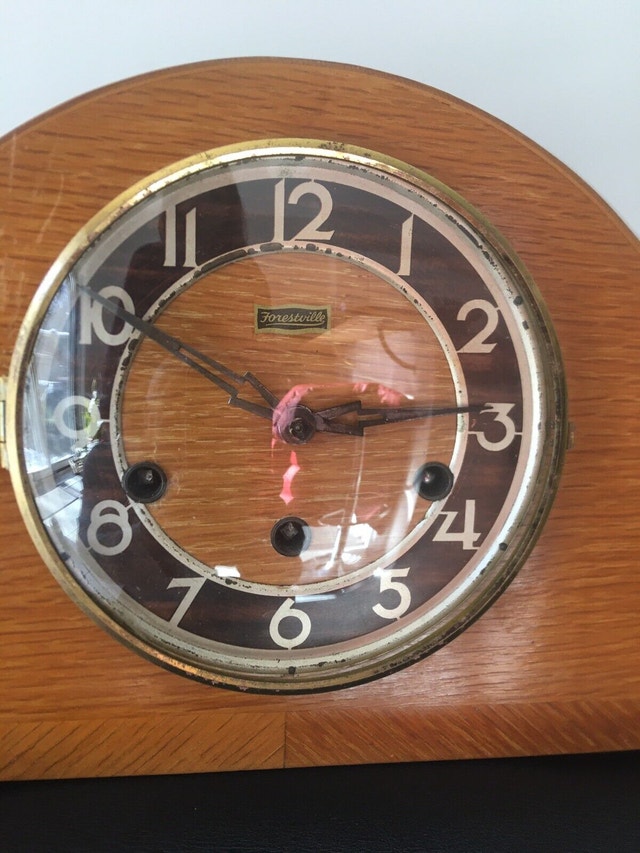 Antique forestville chiming mantle clock. | Arts & Collectibles ...