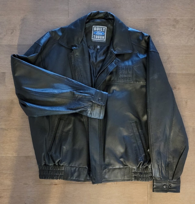 Leather Bomber Jacket Ford Logo | Men's | Kitchener / Waterloo | Kijiji