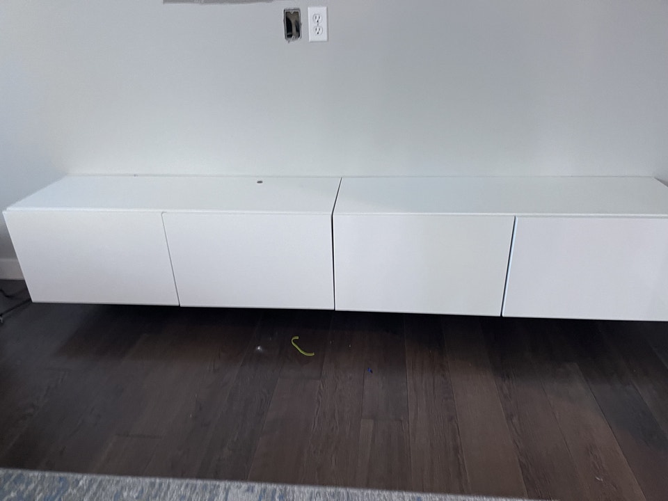 IKEA Besta - 2 cabinets 2with drawers 2 doors and hanging rail | TV ...