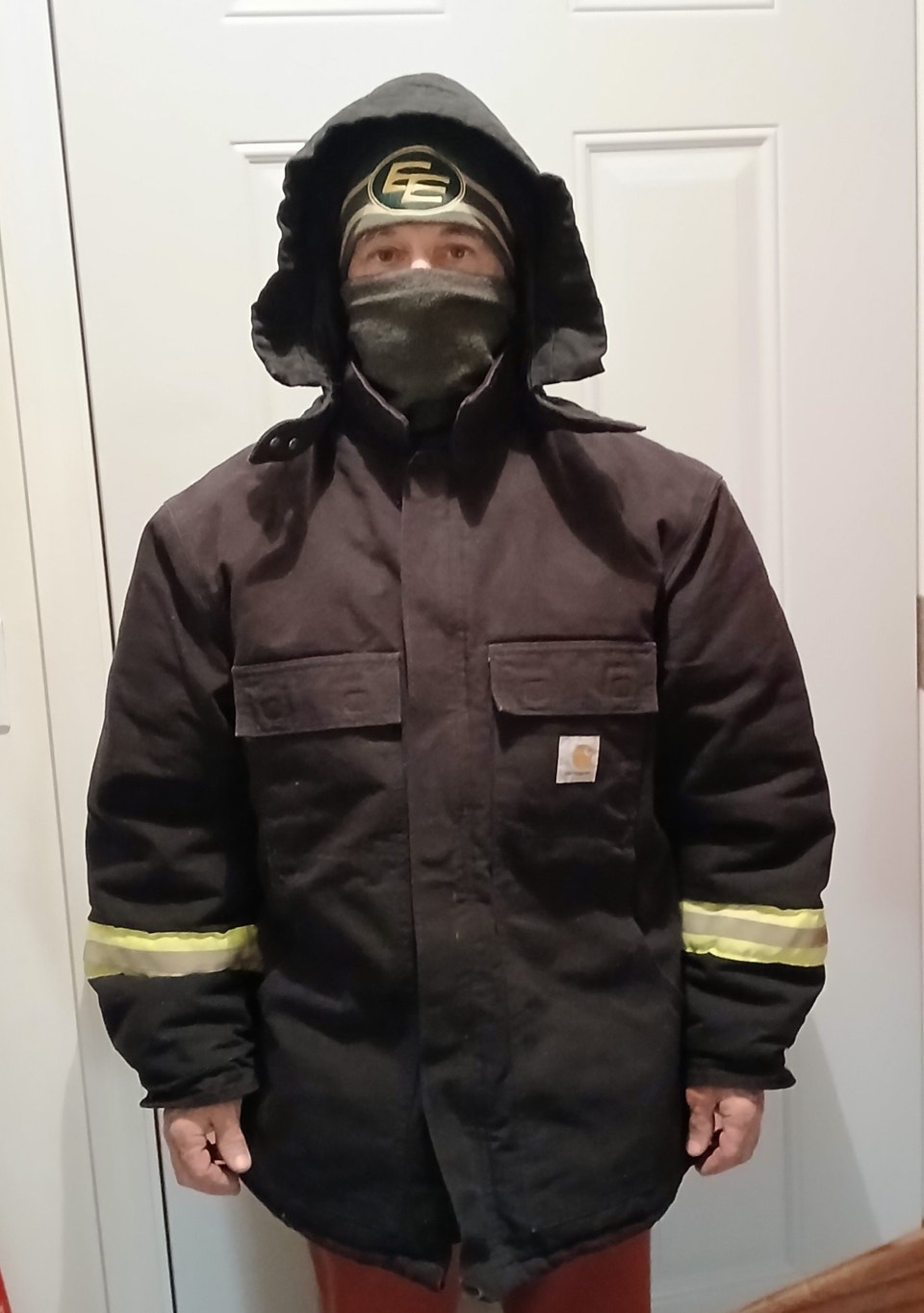 Carhartt Men's Firm Duck Insulated Traditional Coat and Hood | Men's ...