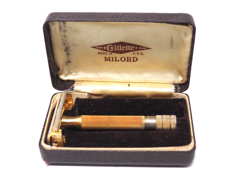 Vintage Gillette Milord Razor With Original Case Twin Safety Bla | Arts ...