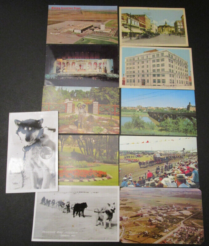 11 VINTAGE USED & STAMPED MANITOBA & SASKATCHEWAN POSTCARDS | Arts ...