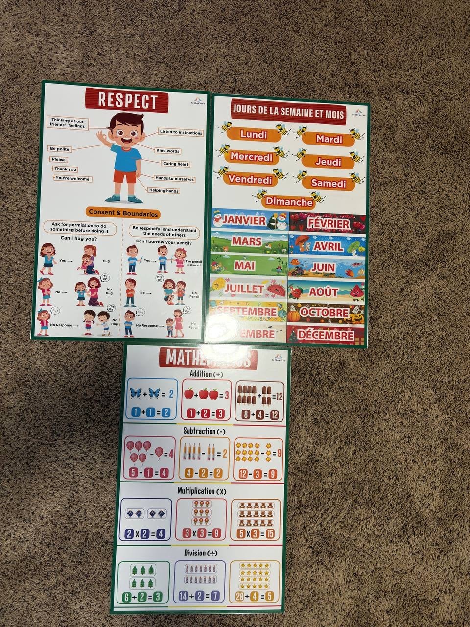 3 posters for classroom - Maths/Respect/days of the week | Toys & Games ...