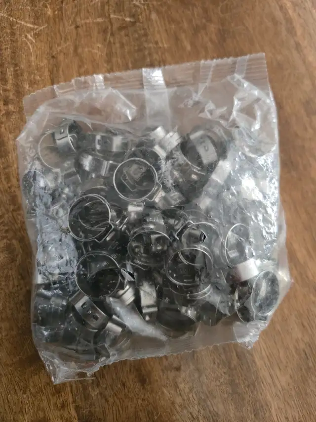 1/2 Inch Pex Crimp Ring, 100 Pack Pex Fitting Clamps Pinch Ring ...