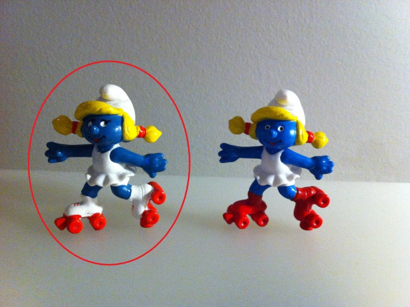 Smurfs - Vintage 1980 Roller Skate Smurfette (White Skate) | Arts ...