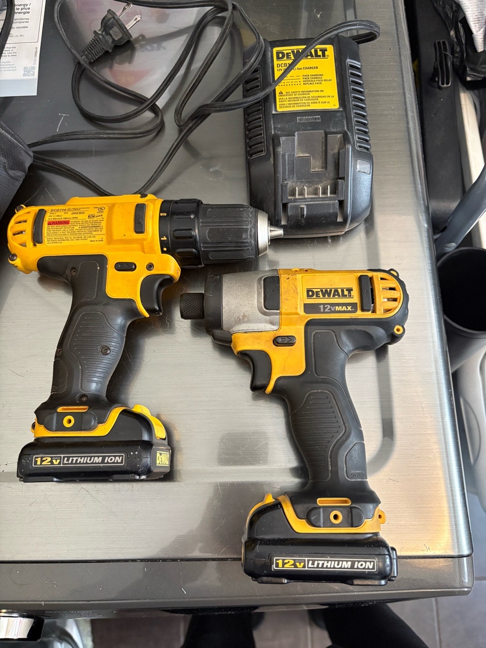 Dewalt 12v MAX cordless Drill and Impact Driver Combo Kit | Power Tools ...