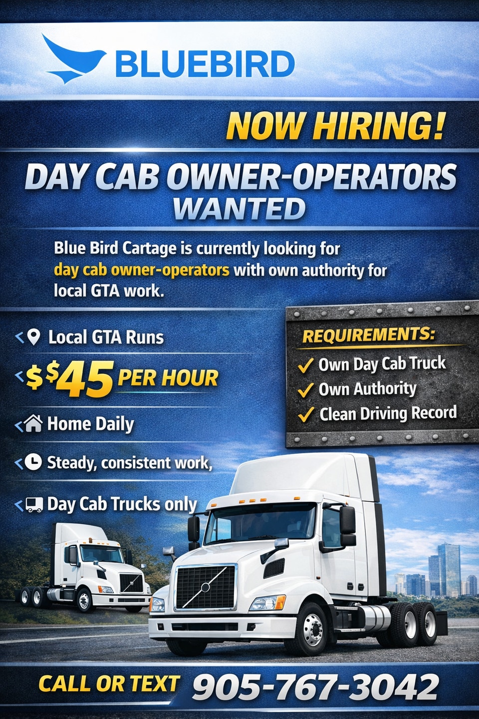 Owner-Operators Wanted – $45/Hour, Local GTA | Drivers & Security ...