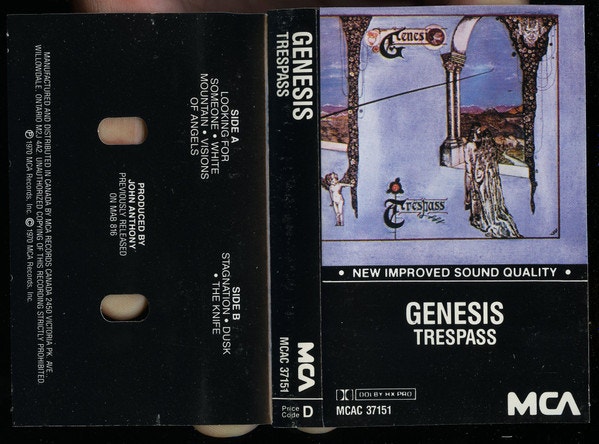 Genesis -- Trespass ** CASSETTE AUDIO / TAPE | CDs, DVDs & Blu-ray ...