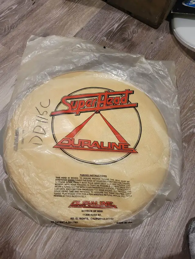 Vintage NOS,Superhead/Duraline 15" Woven Tom Head | Drums & Percussion ...