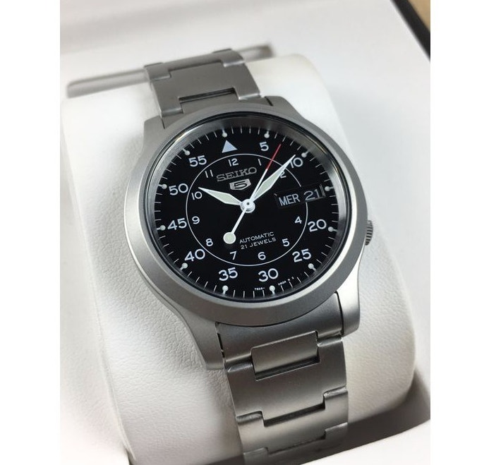 Seiko 5 SNK809K1 Automatic Stainless Steel Watch w/ Box | Jewellery ...