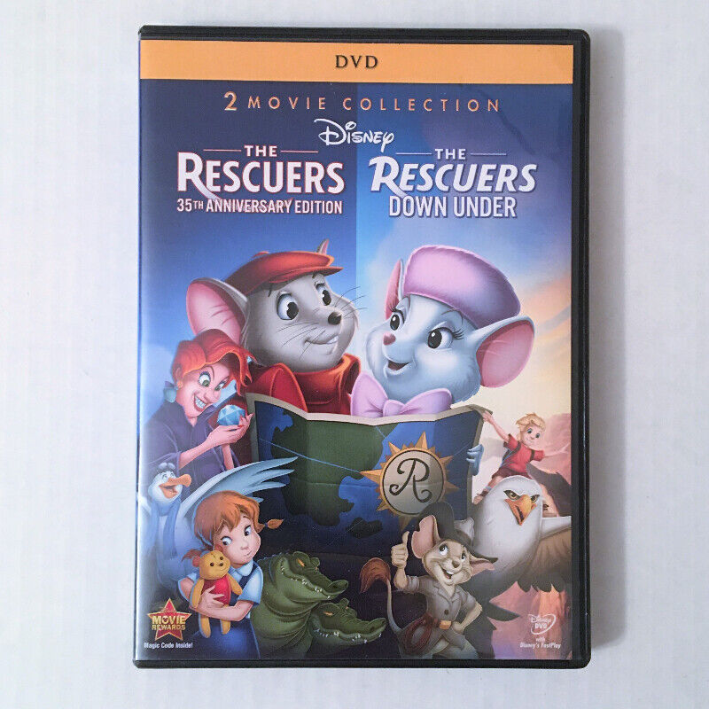 The Rescuers / The Rescuers Down Under DVD Disney Movie, 2 Discs | CDs ...