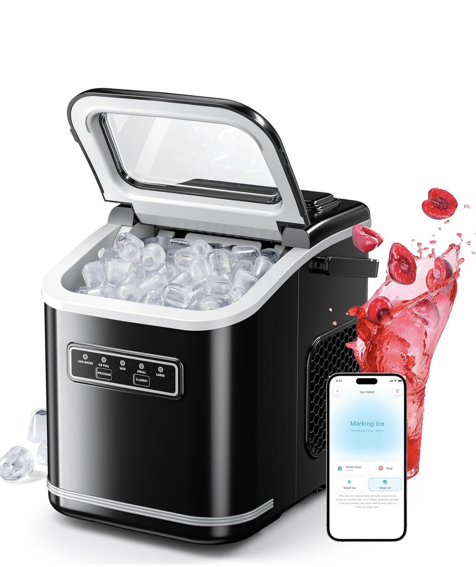 ecozy Smart Ice Makers Countertop, Portable Ice Maker with App ...