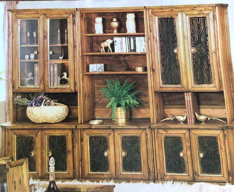 Wall Unit - solid wood, rare, carved, imported from South Africa ...
