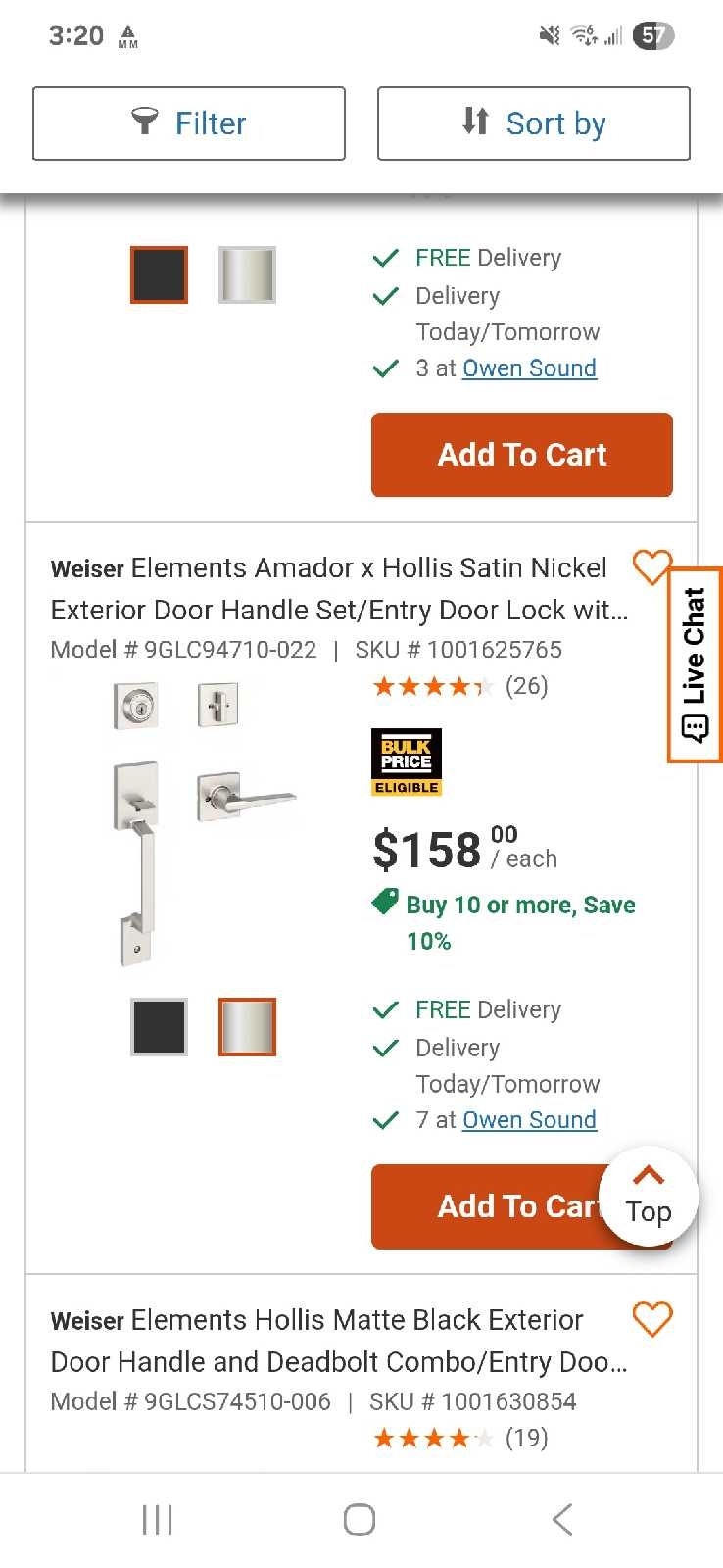 Weiser Door Lock Set | Windows, Doors & Trim | Owen Sound | Free local ...