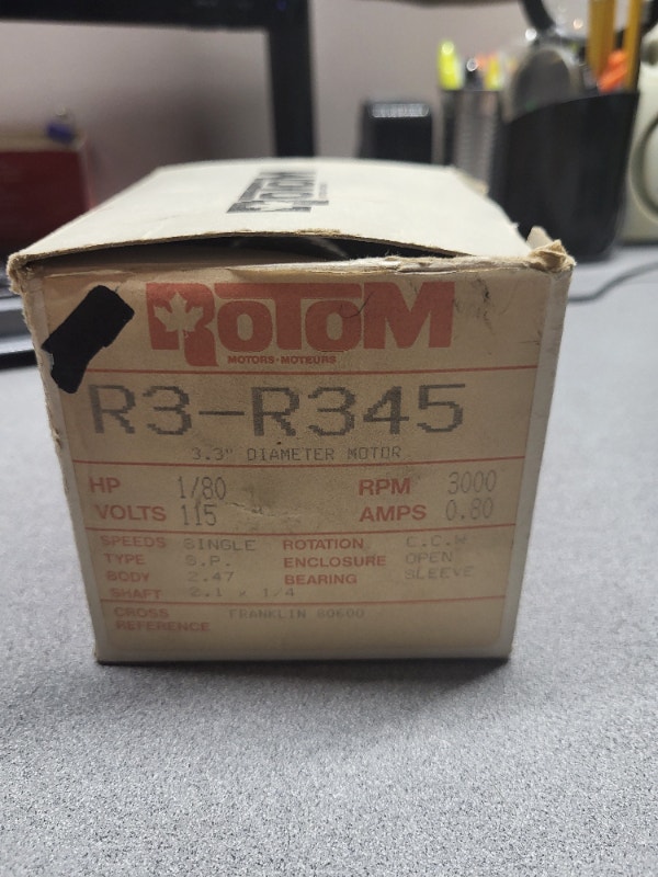 MOTEUR 120V 1/80HP 3000RPM S.P. CCW NEUF NEW R345 | Autre | Laval/Rive Nord | Kijiji