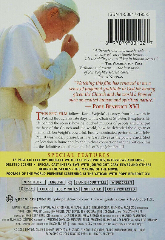 POPE JOHN PAUL II DVD Vatican Catholic Religious Christian 3 hrs | CD, DVD et Blu-ray | Ville de ...
