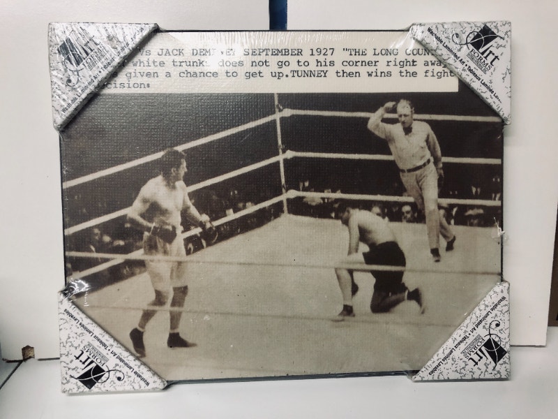 "The Long Count Fight" J. Dempsey & G. Tunney Boxing Match Canva | Art ...