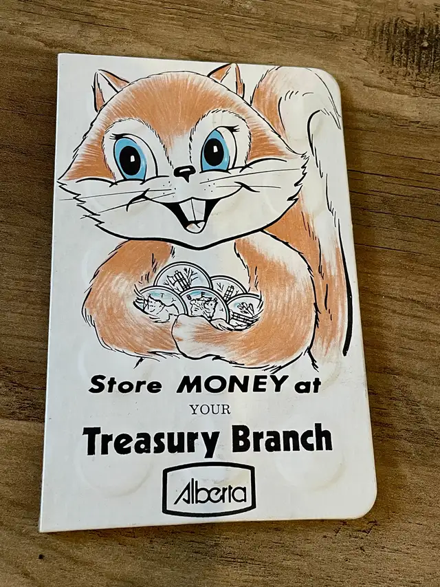 Vintage William Exline squirrel dime saver Alberta Treasury Bran | Arts ...