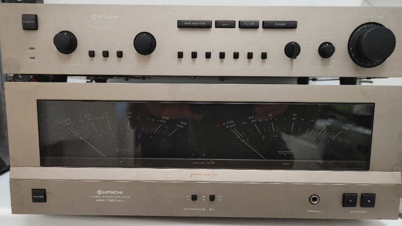 Hitachi HMA7500 MKII Power & HCA7500 MKII Pre-Amplifier | Stereo ...
