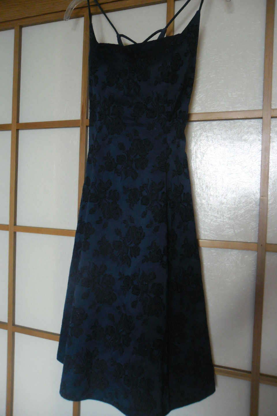 Gorgeous Midnight Blue Dress With Black Floral Detail. Size 6. | Women ...