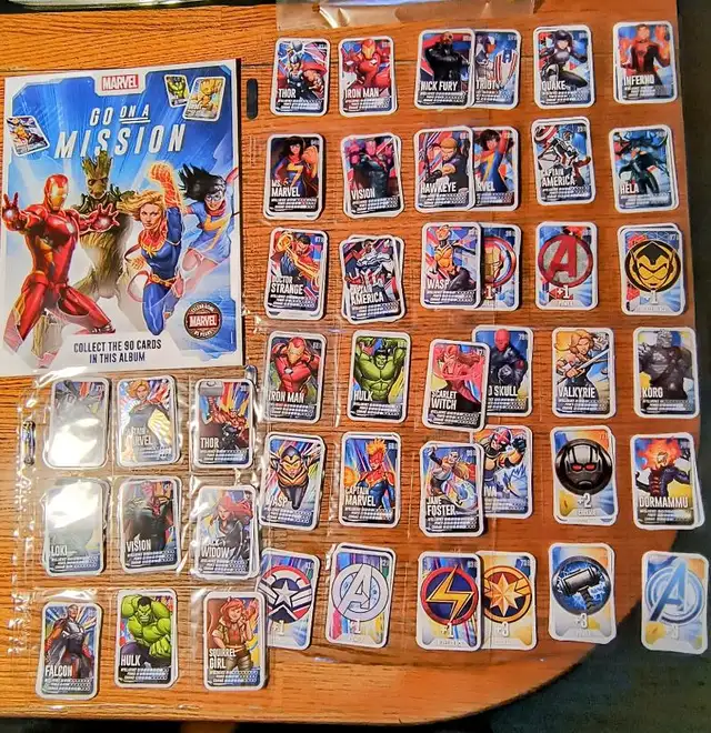 MARVEL Loblaws Super Heroes! Complete Set 90 Cards and New Book! | Arts ...