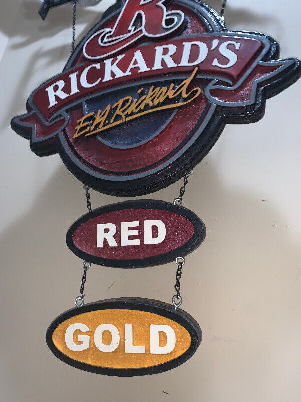 Vintage Sidemount Rickards dual sided triple sign Mint | Arts ...