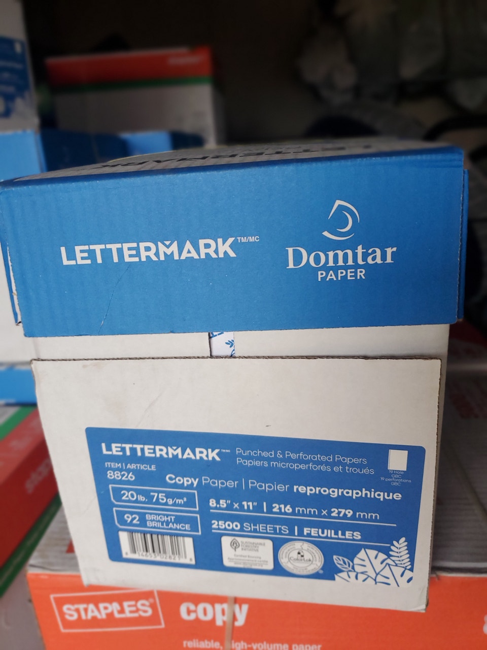 Lettermark Punched and Perforated Paper 8.5" x 11" Perf at 5/5 ...