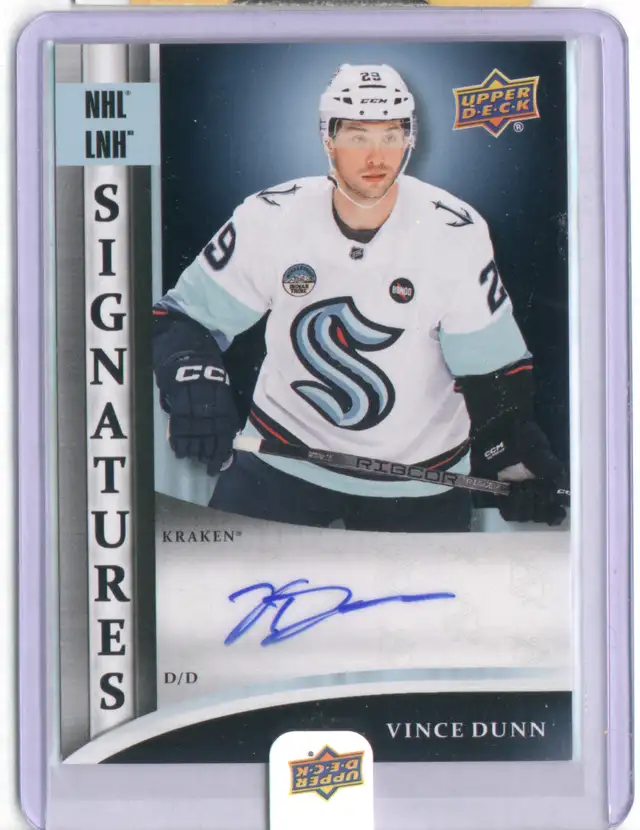 25-26 Upper Deck Tim Hortons Signatures Vince Dunn Kraken | Arts ...