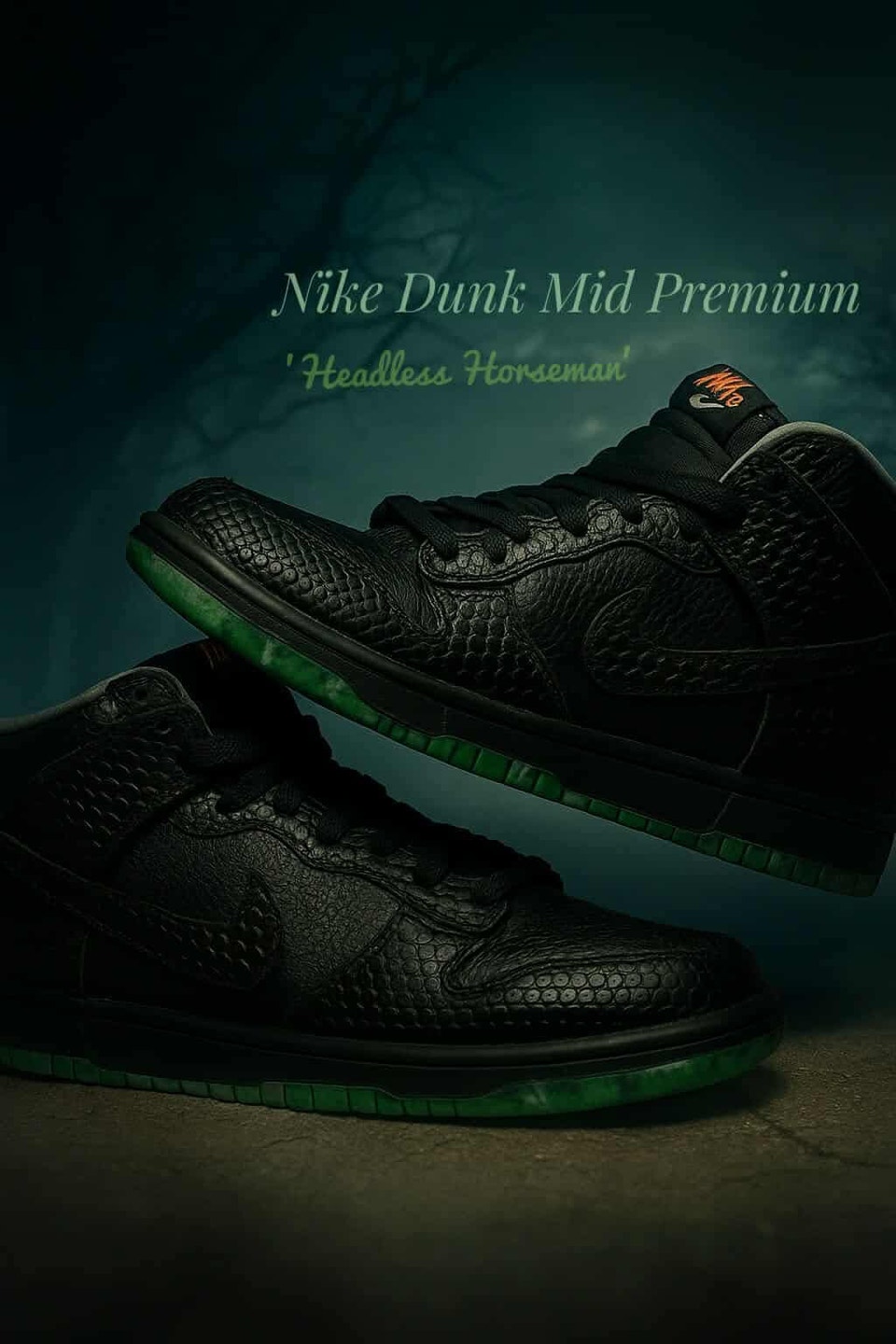 Men's Nike Dunk Mid Premium Halloween Headless Horseman | Men's Shoes ...