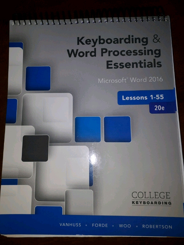 Keyboarding And Word Processing Lessons 1 55 Ms Word Textbook Textbooks Ottawa Kijiji 
