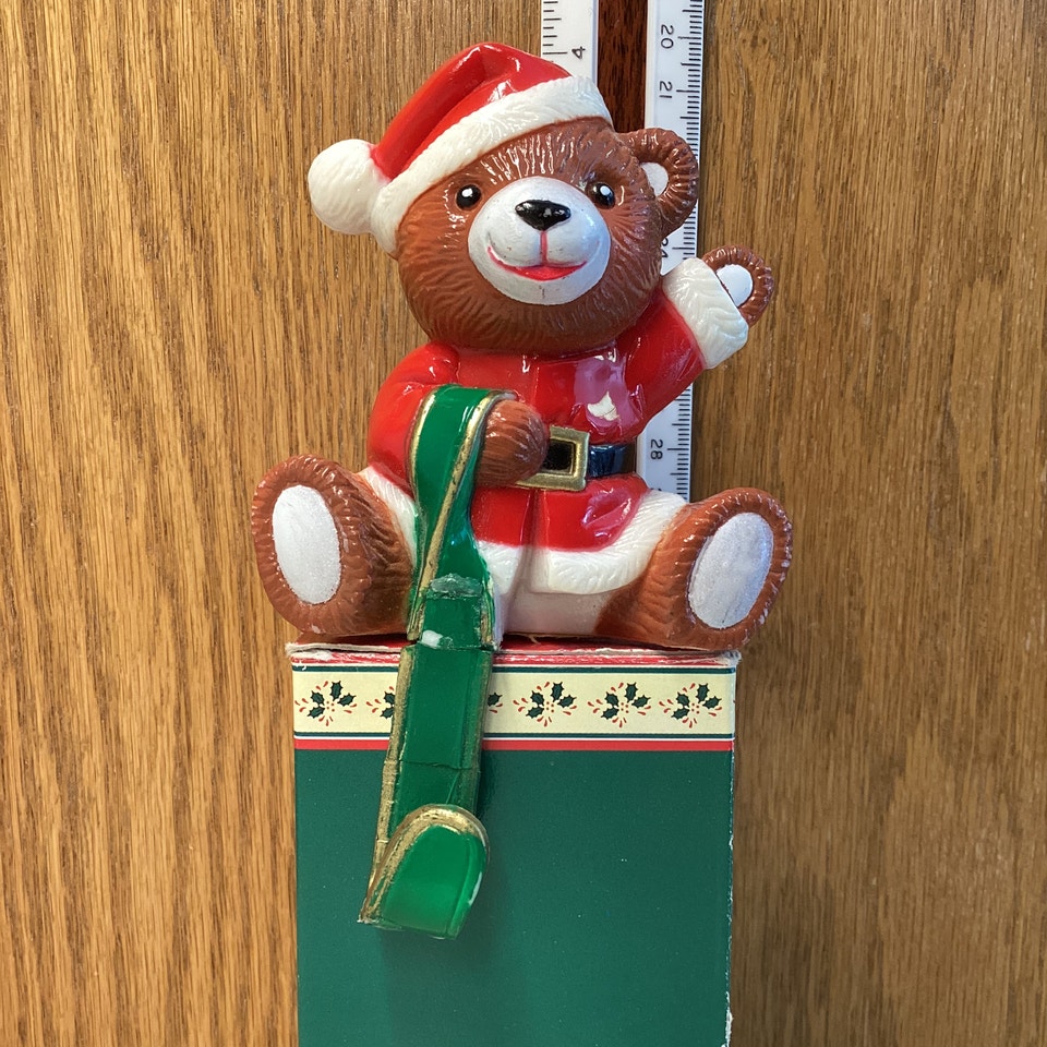Vintage Christmas Bear Stocking Hanger | Holiday, Event & Seasonal ...