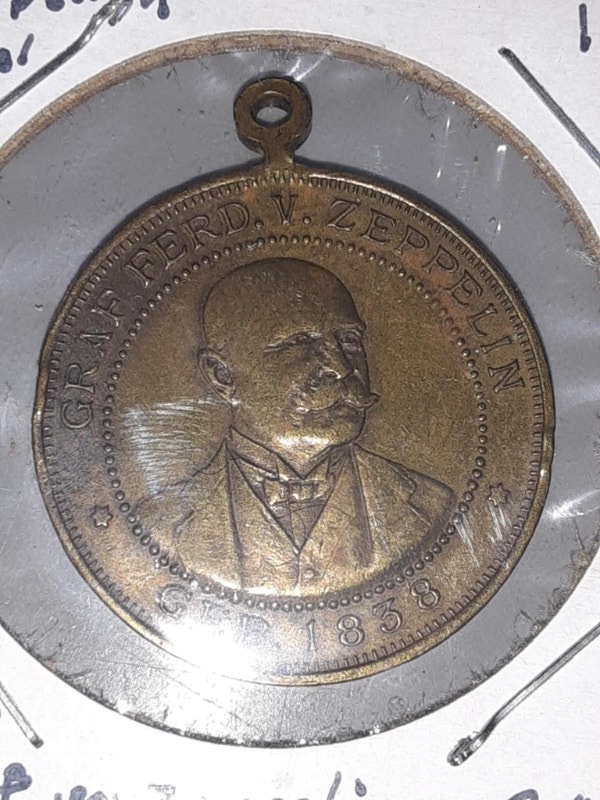 Pre-WW1 German Graf Zeppelin Air Ship Medal | Arts & Collectibles ...