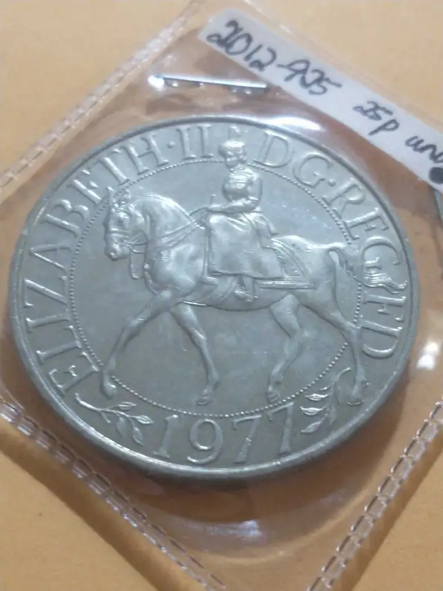 1977 England Elizabeth II Silver Jubilee 25p Coin | Arts & Collectibles ...