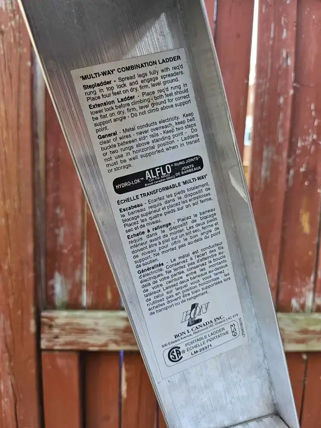 Aluminum Step & Extension Ladder, Reynolds, Multi-use for $120 ...