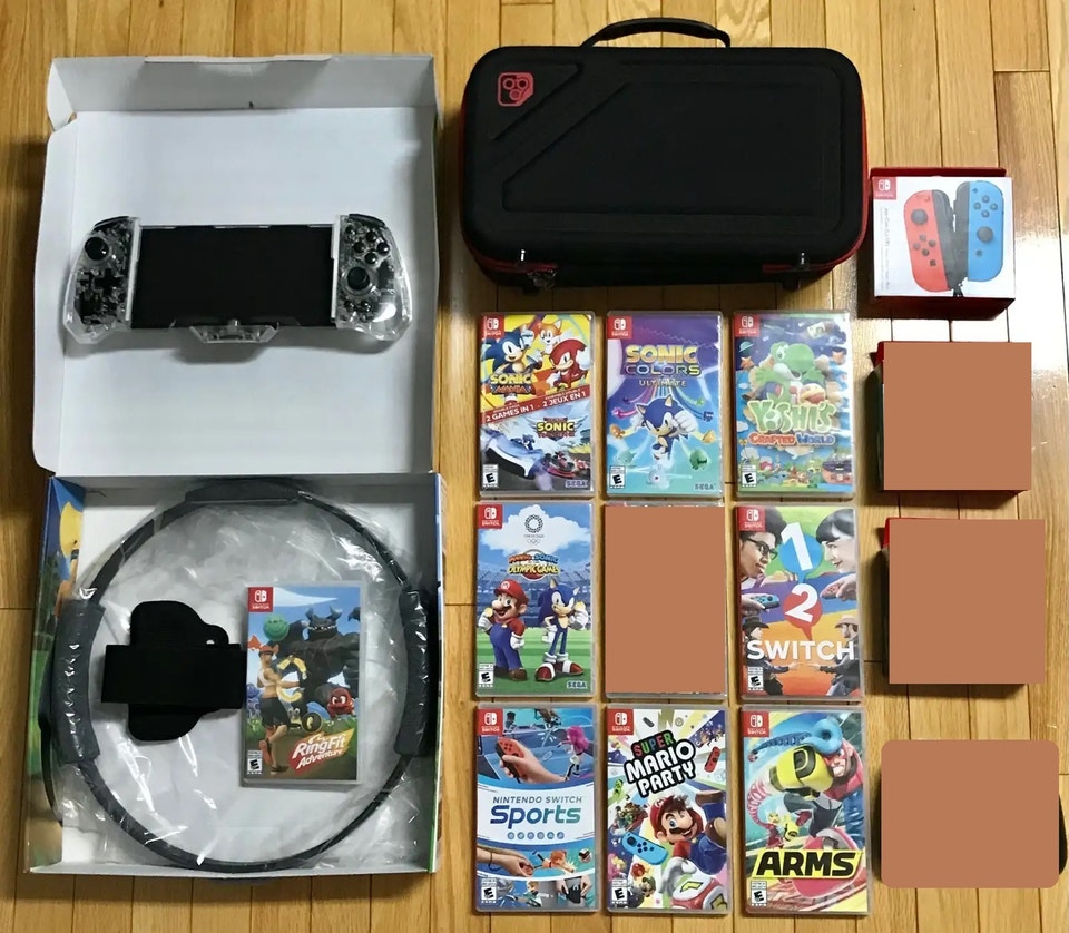 Switch Games + Items_Mario/Zelda/Pokemon/ Controllers/Grips/Dock ...