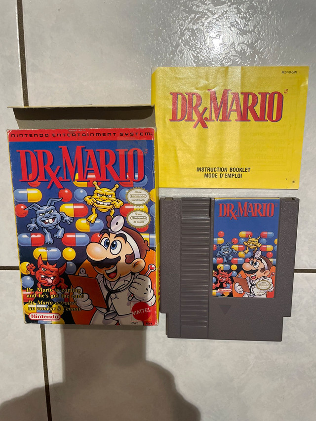 Dr Mario Nes Cartridge Complete Excellent Condition Older Generation