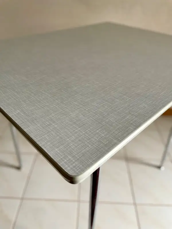 50s Formica Top Dining Table Vintage Chrome Legs Dovetail Drawer ...