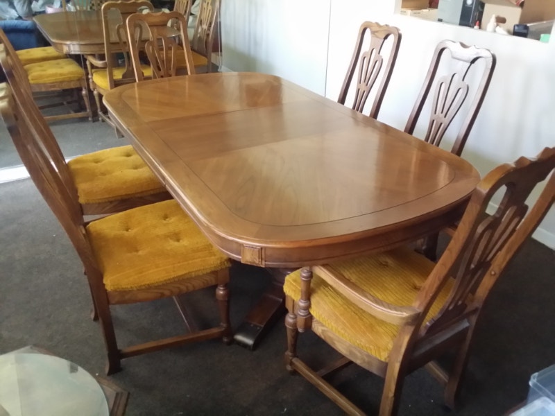 Dining Room Set: Table, 6 Chairs, Cabinet, Server (270mohawk) | Dining ...
