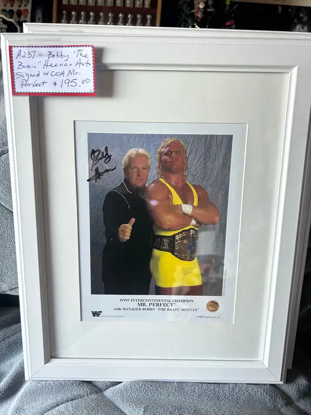 Bobby The Brain Heenan AUTO SIGNED W/Mr. Perfect Booth 264 | Arts ...