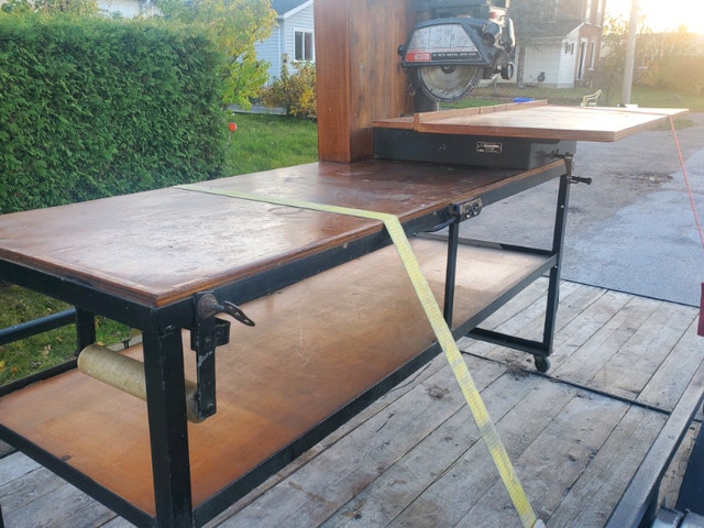 72" heavy duty work bench with Radial Arm Saw and drawer | Tool Storage ...