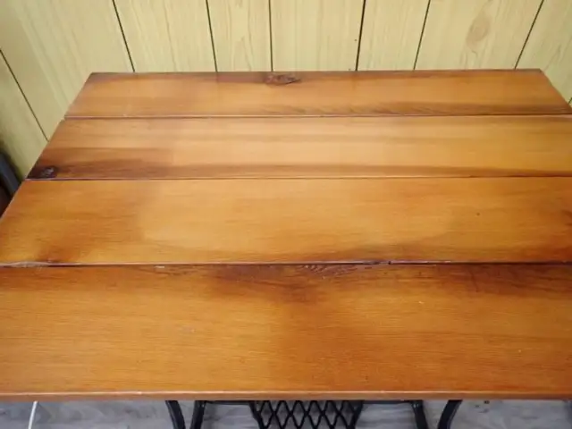 VINTAGE SINGER SEWING MACHINE CAST BASE WITH WOODEN TOP - TABLE | Arts ...