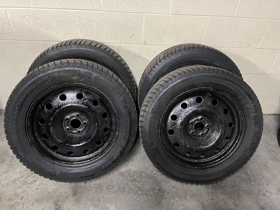 225-60-17CONTINENTAL WINTER+STEEL WHEELS*5x100*SUBARU&OTHERS-299 ...