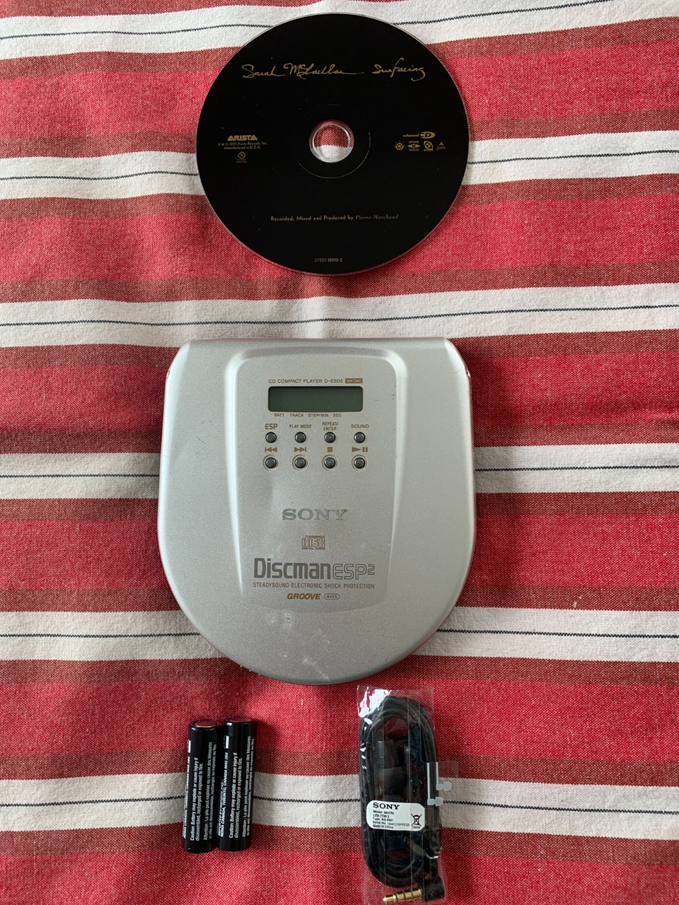 Vintage-Rare- Sony D-E805 Portable Compact Disc Player ( 1998 ...