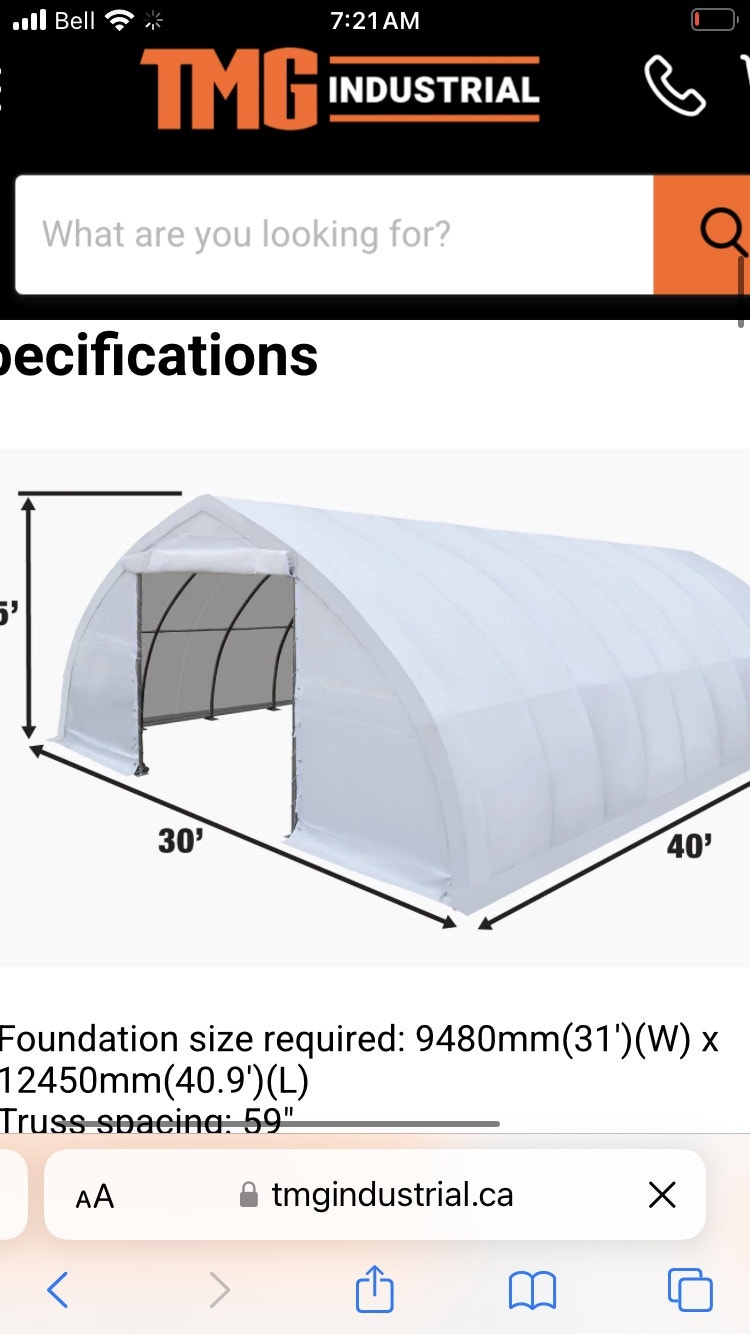 Canvas - Quonset Hut Cover - Stong Material - Storage Tarp | Other ...