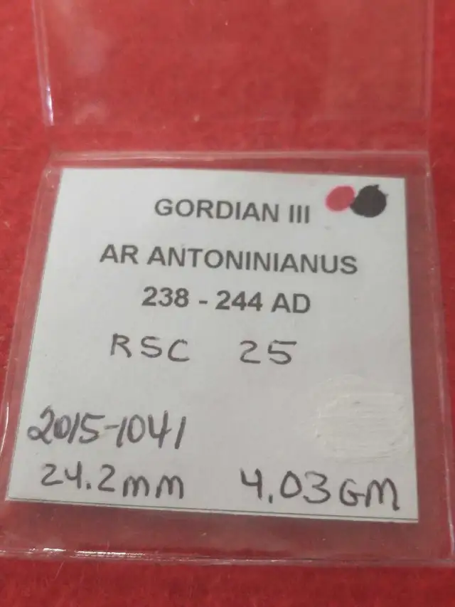 238-244 AD Gordian III AR Antoninianus ancient Roman silver coin | Arts ...