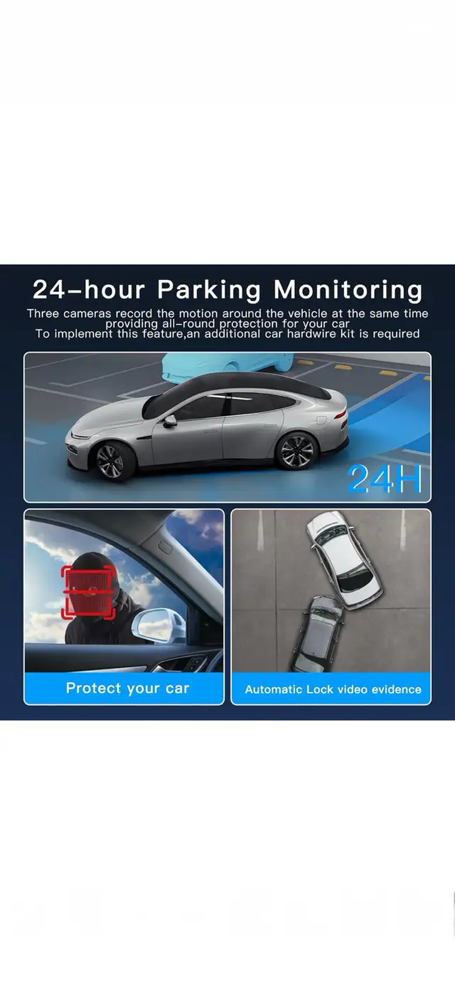 3 Channel Dash Cam WiFi FHD 1080P Car Camera 64GB TF Card | Cameras ...