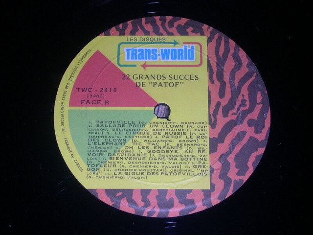 Patof - 22 Grands succès (1975) LP vinyle 33 tours album | CD, DVD et ...