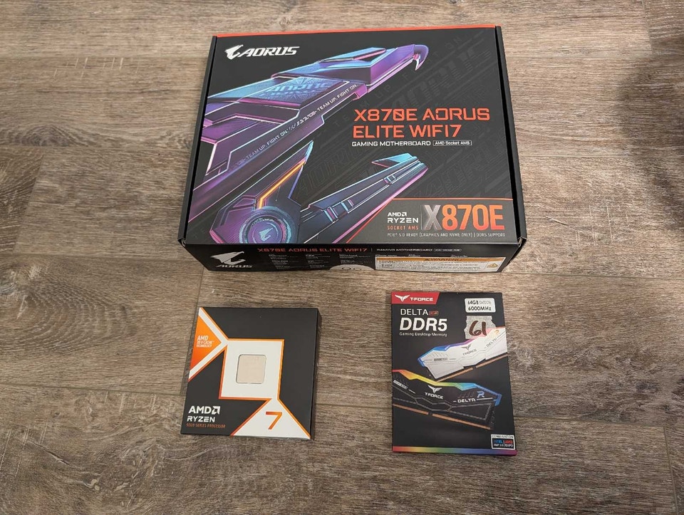 64GB DDR5 RAM, AM5 9800X3D CPU, Gigabyte Aorus X870E Motherboard ...