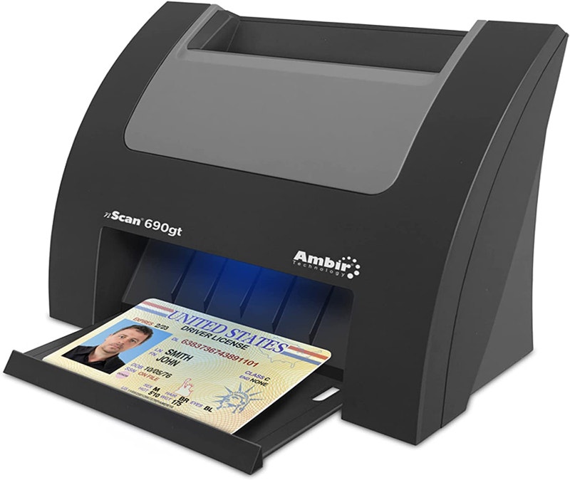 Ambir nScan 690gt High-Speed Vertical Card Scanner for Windows ...